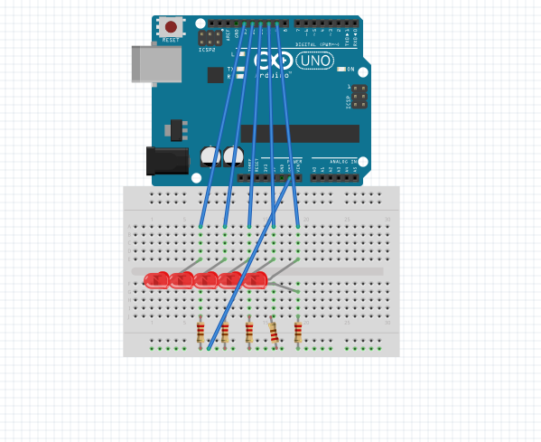 Actividades Gimp - Categoría: 2021-22 Arduino: Práctica 02 activación de 5 led
