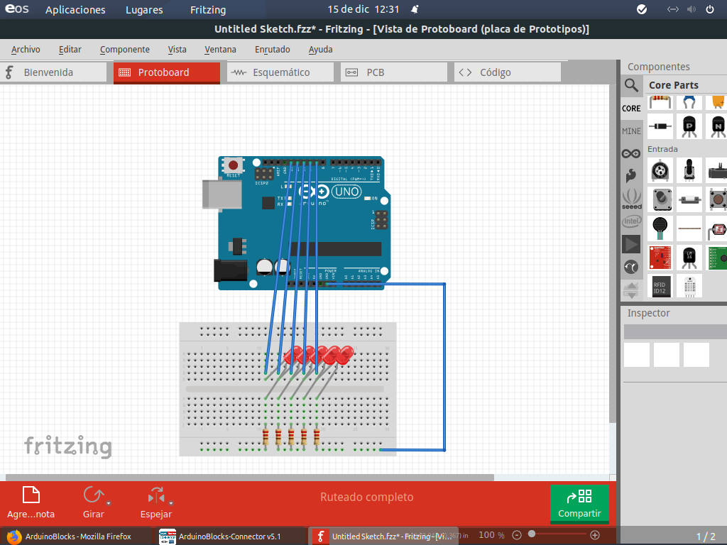 Actividades Gimp - Categoría: 2021-22 Arduino: Práctica 02 activación de 5 led
