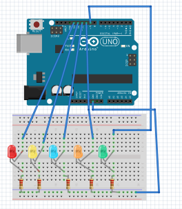 Actividades Gimp - Categoría: 2021-22 Arduino: Práctica 02 activación de 5 led